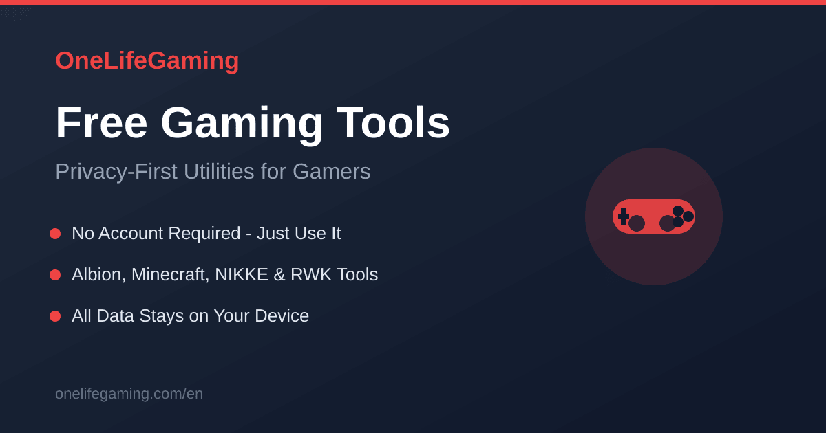 Gaming Tools & Calculators | OneLifeGaming