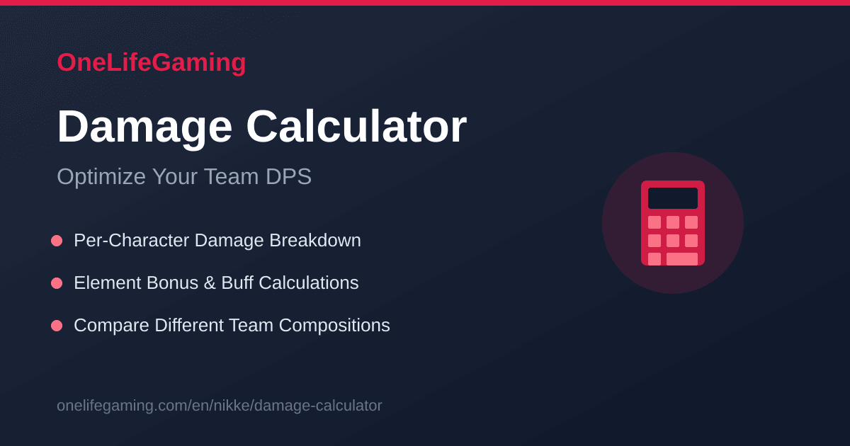 NIKKE Damage Calculator - DPS Analysis | OneLifeGaming