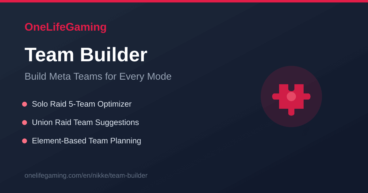 NIKKE Team Builder - Solo Raid & PvP Teams | OneLifeGaming